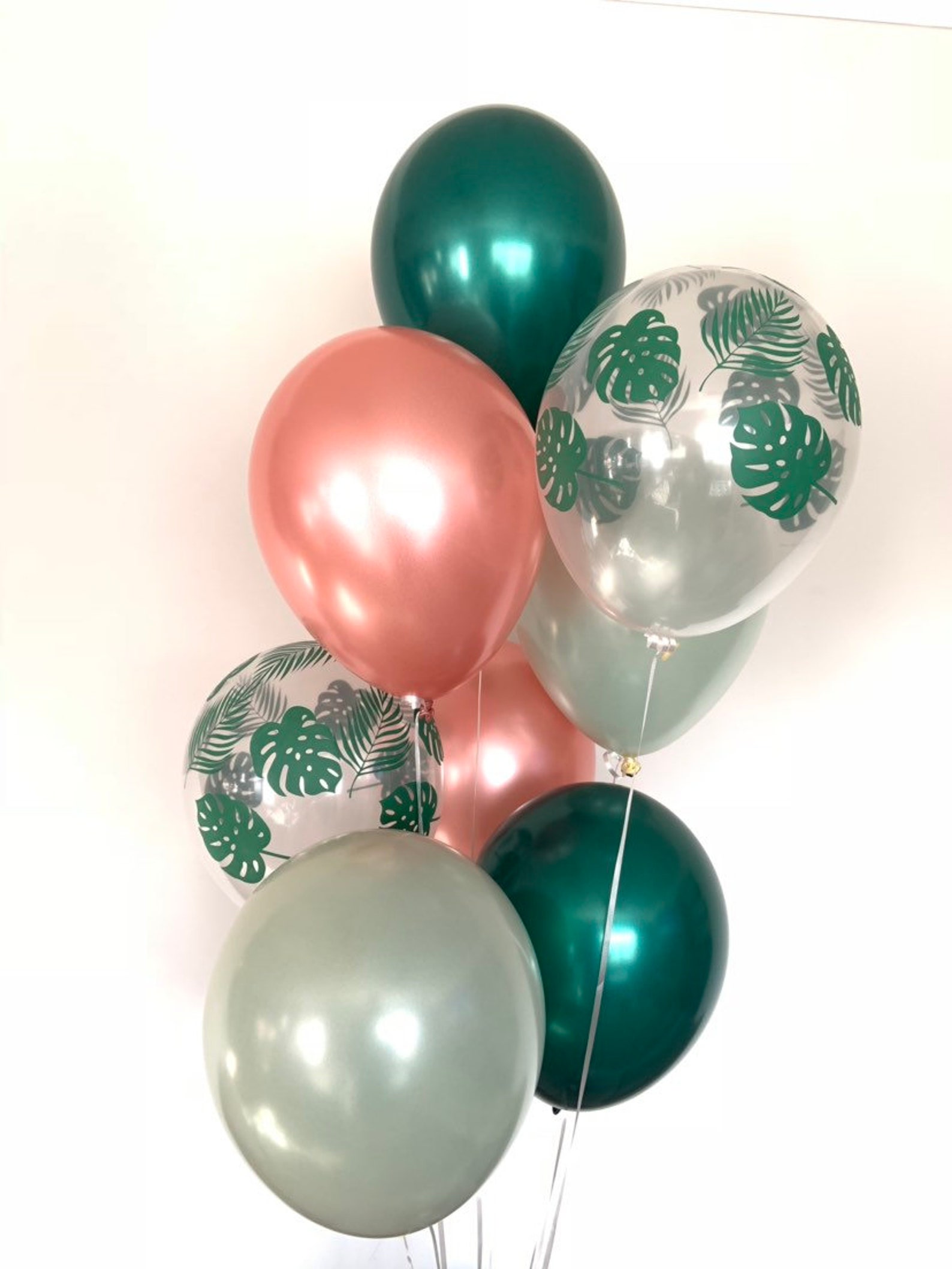 Tropical Green Balloons | Rose Gold and Green Wedding Decor | Green ...