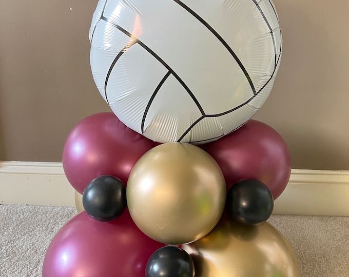 Volleyball Balloon Centerpiece DIY Kit | Volleyball Team Party Balloons ...