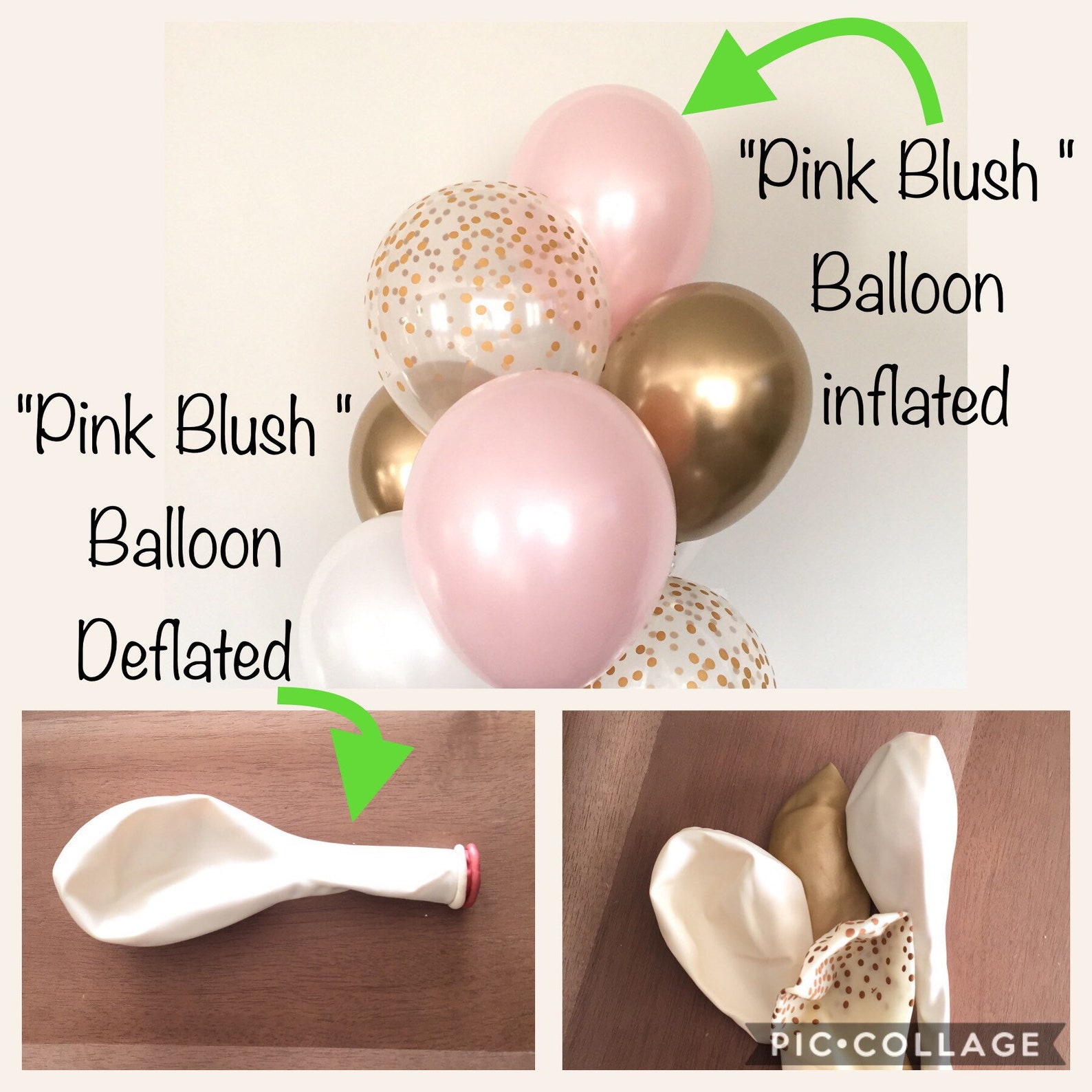 Pink Blush Balloons Blush and Mint Balloons Matte Mint and - Etsy