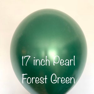 17 Inch Pearl Forest Green Balloons | Hunter Green Birthday Party Decor ...
