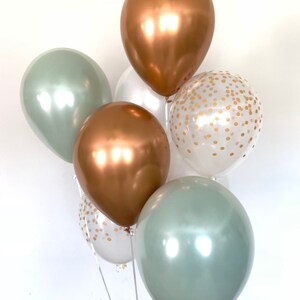 Sage Green Balloons | Succulent Bridal Shower Decor | Copper and Sage ...