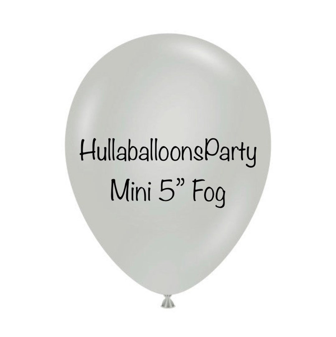 Mini Fog Balloons | 5” Fog Latex Balloons | Blue Gray Birthday Party ...