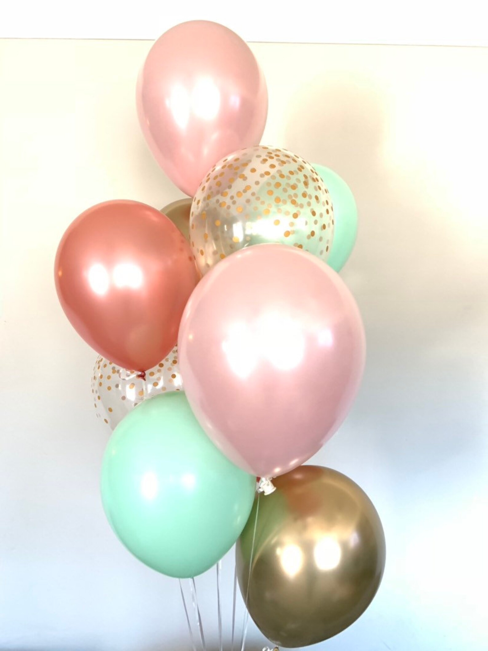 Pink and Mint Balloons Blush and Gold Balloons Rose Gold - Etsy