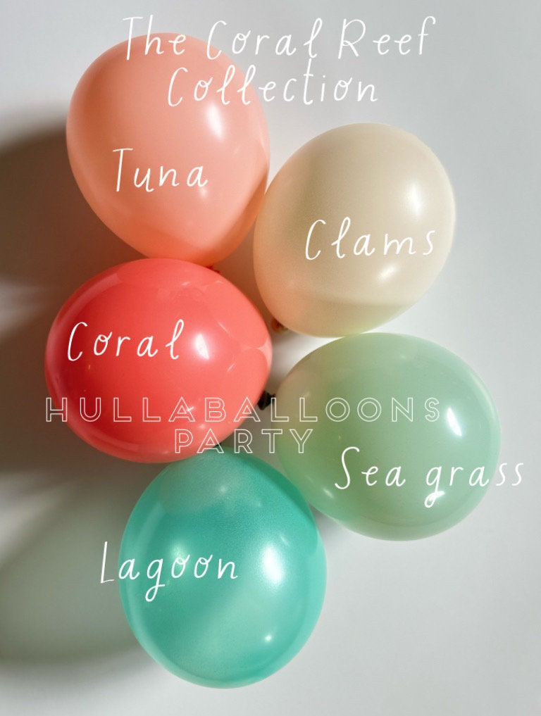 Coral Balloons | Under the Sea Birthday | Beach Gender Reveal Baby ...