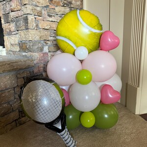 Perfect Match Balloon Tower | Tennis Balloon Tower Kit | Pink and Green ...
