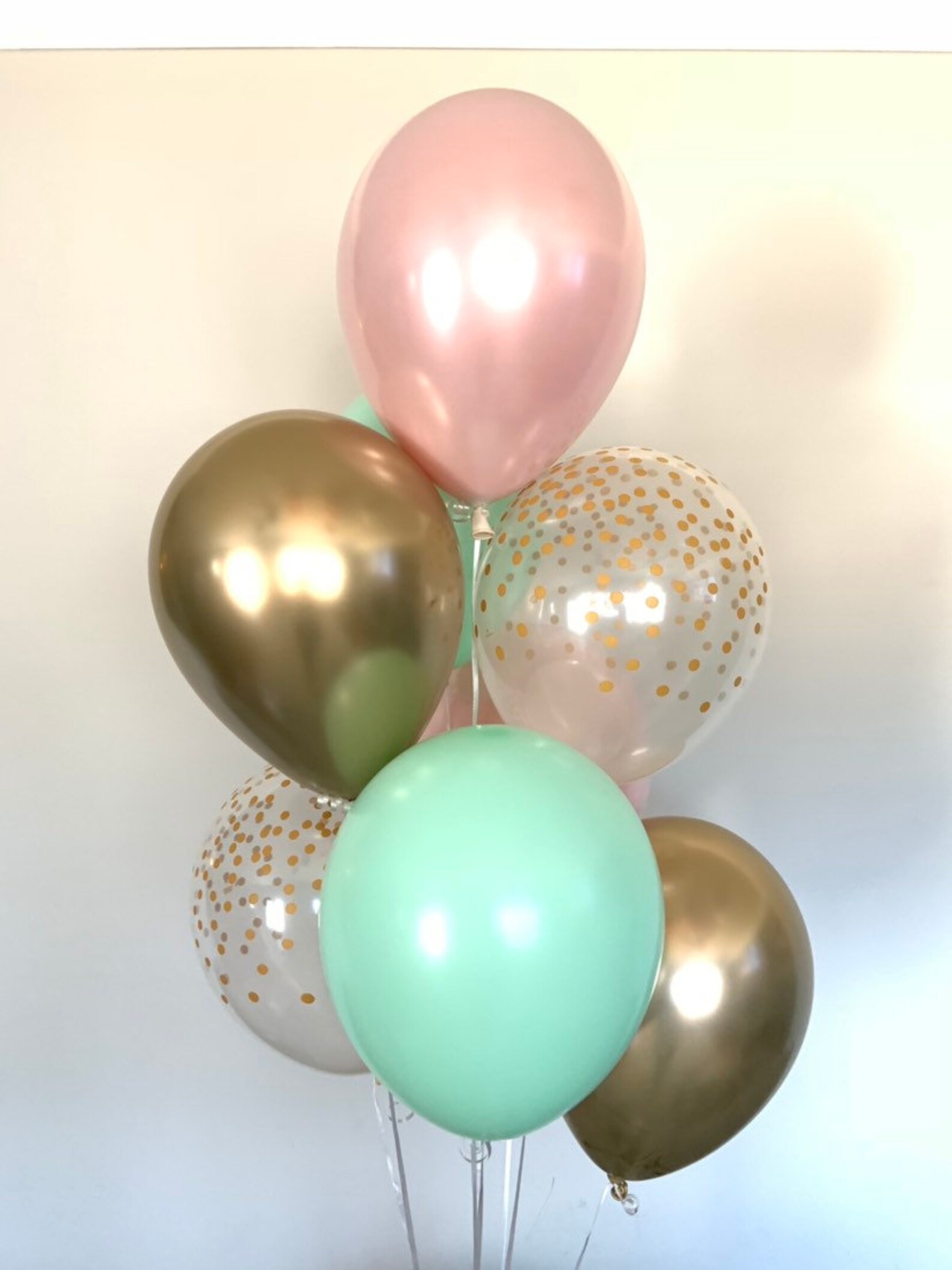 Pink Blush Balloons Blush and Mint Balloons Matte Mint and - Etsy