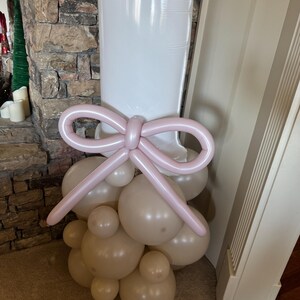 Dusty Pink Bow Balloon Kit | Pink Bow Birthday Balloons | Pink Gingham ...