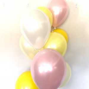 Yellow and Blush Balloons | Lemon Balloons | Pink Lemonade Balloons ...
