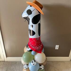Cowboy Balloon Tower Kit First Rodeo Balloons Cowboy Birthday Party ...