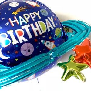 Happy Birthday Balloon Galaxy Birthday Balloons Astronaut Birthday ...