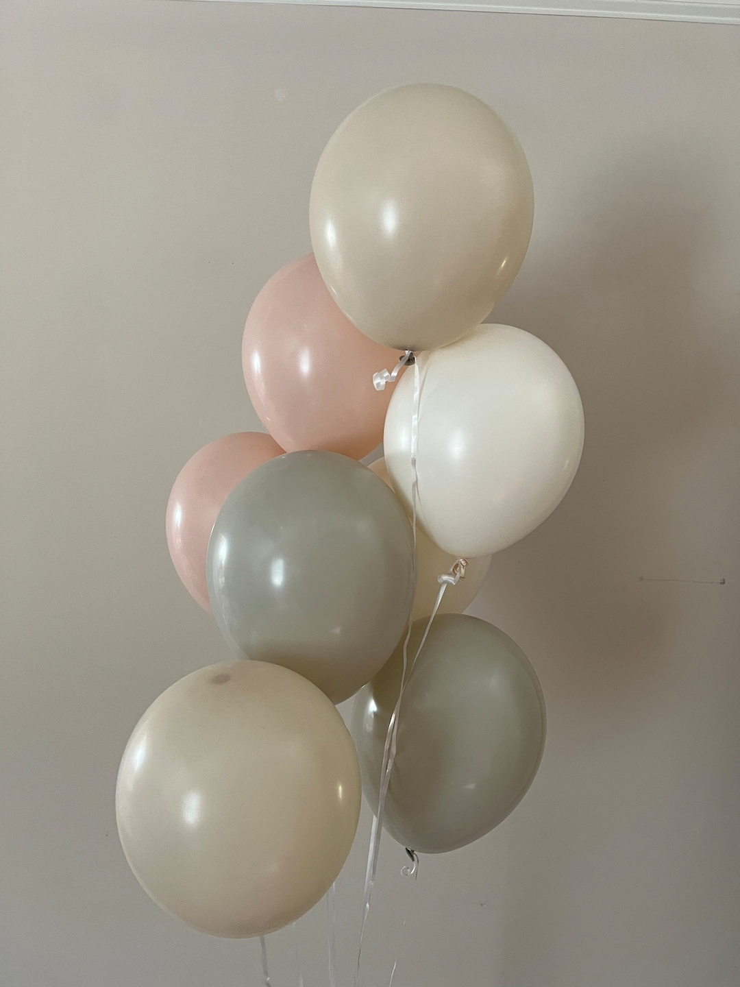 Blush and Cream Balloons | Muted Balloon Bouquet | Blush Balloons ...