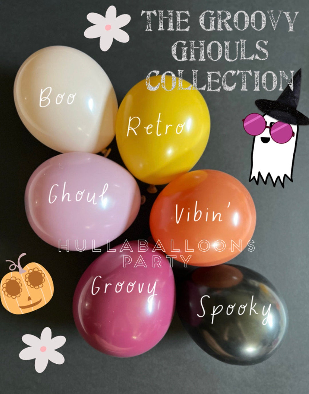 Groovy Ghoul Balloons | Groovy Ghouls Birthday | Little Boo Baby Shower ...