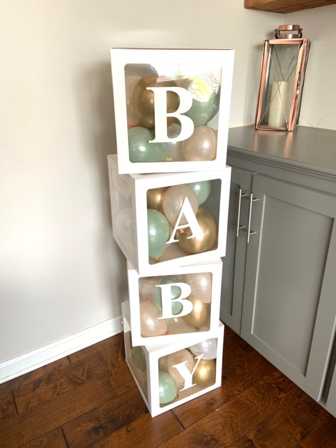 Baby Balloon Boxes Paper Baby Shower Blocks Custom Baby Blocks Custom ...