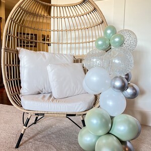 Silver Sage Balloon Garland | Sage and Silver Bridal Shower Decor ...