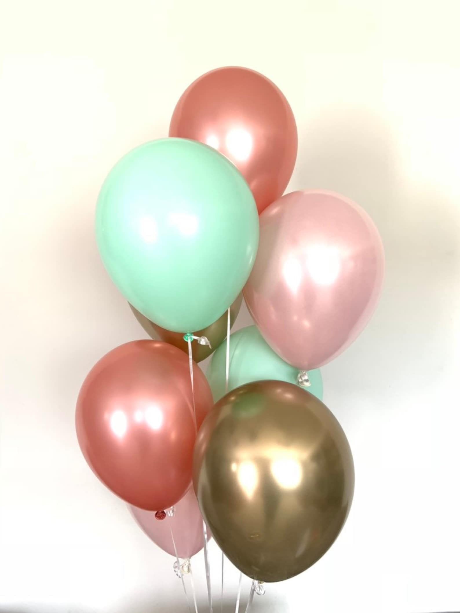 Pink Blush and Mint Balloons Blush Mint and Gold Balloons | Etsy