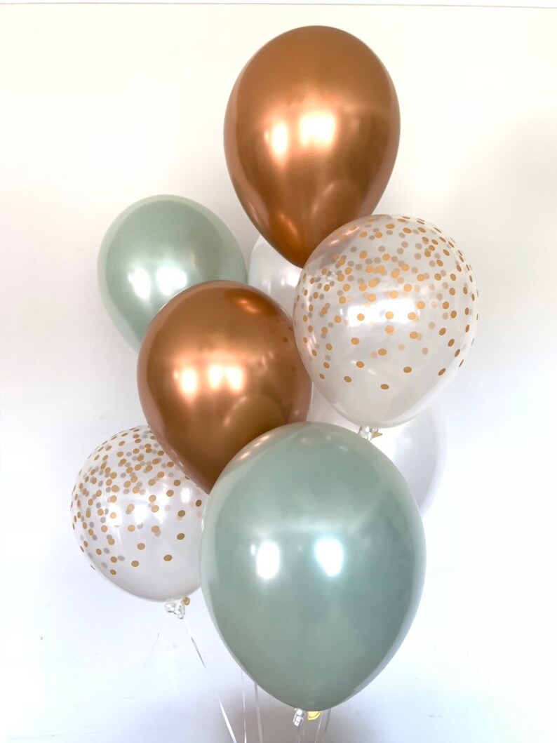 Sage Green Balloons Succulent Bridal Shower Decor Copper | Etsy