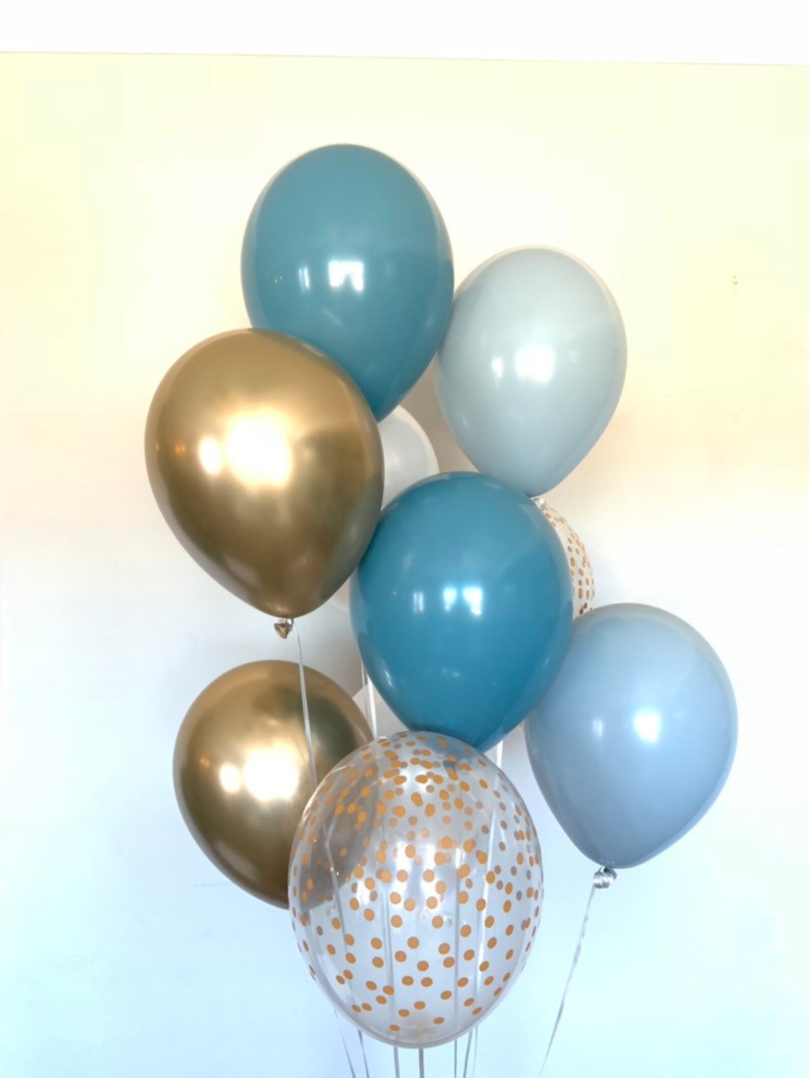 Steel and Fog Balloons | Blue and Gold Balloons | Something Blue | Gold ...
