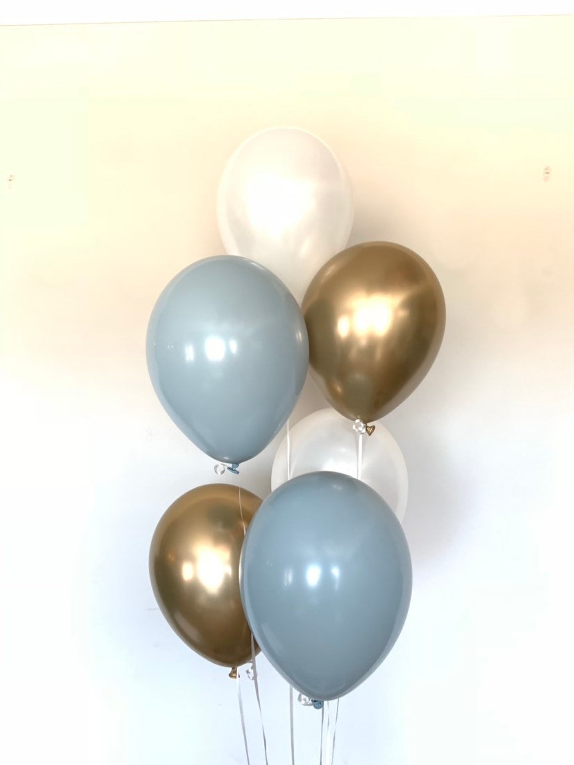 Fog Blue and Gold Balloons Blue and White Balloons Beach - Etsy