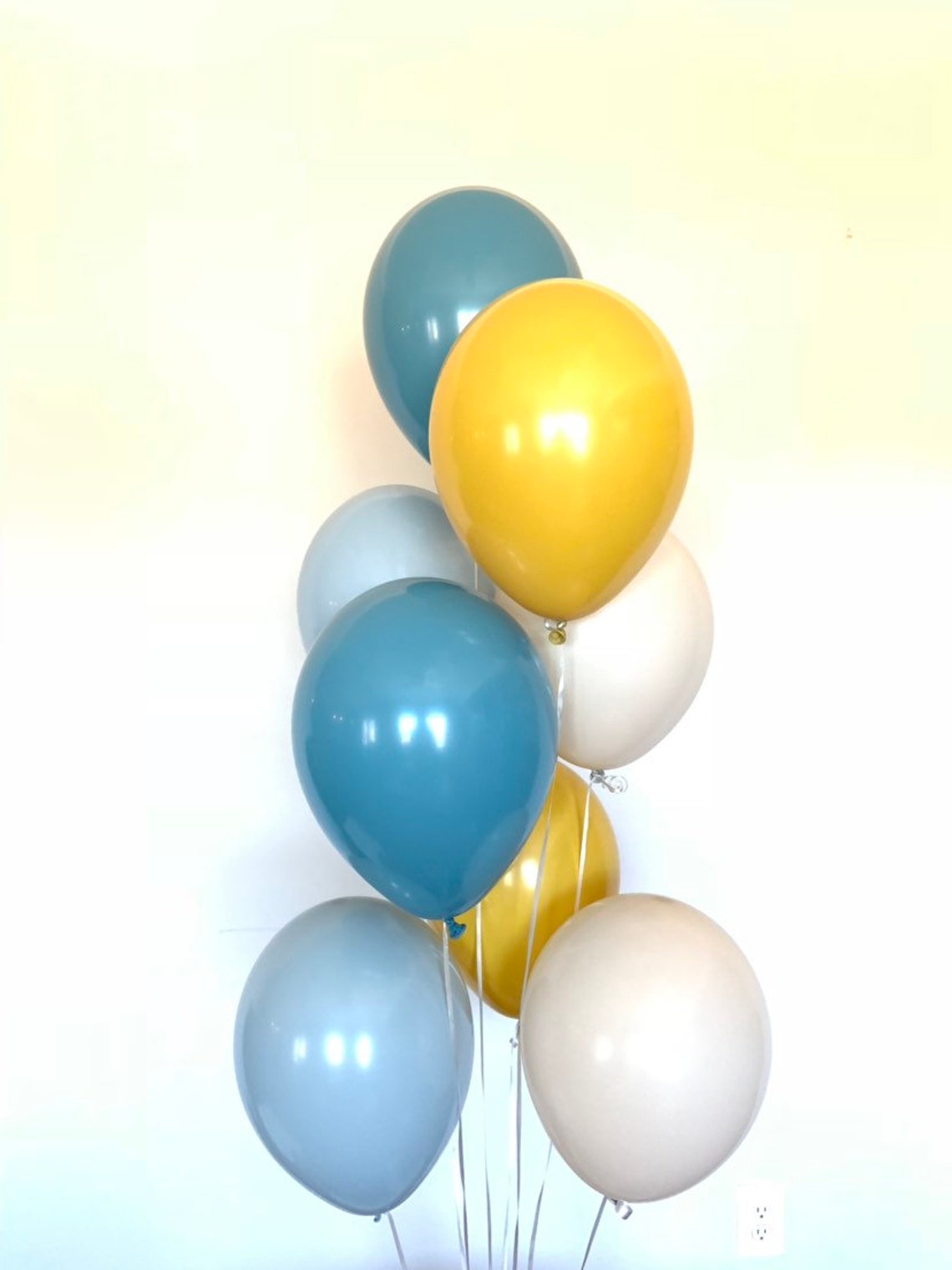 Steel and Fog Balloons | Blue and Gold Balloons | Something Blue | Gold ...