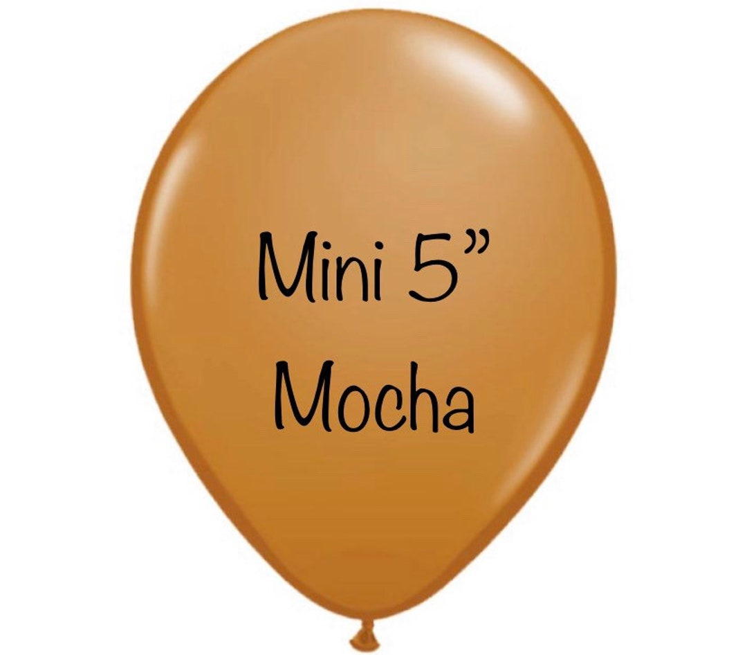 Mini Mocha Balloons | Air Fill Mocha Balloons | Mini 5” Latex Balloons ...