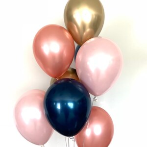 Pink Blush Balloons | Blush and Navy Balloons | Gold and Blush Balloons ...