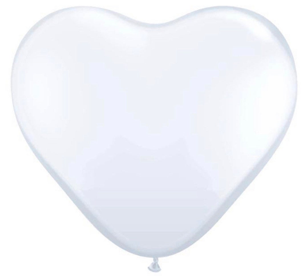 Mini White Heart Balloons | 5” Latex Heart Balloons | Galentines Day ...