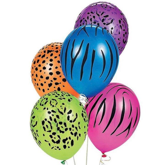 Zebra Print Latex Balloons