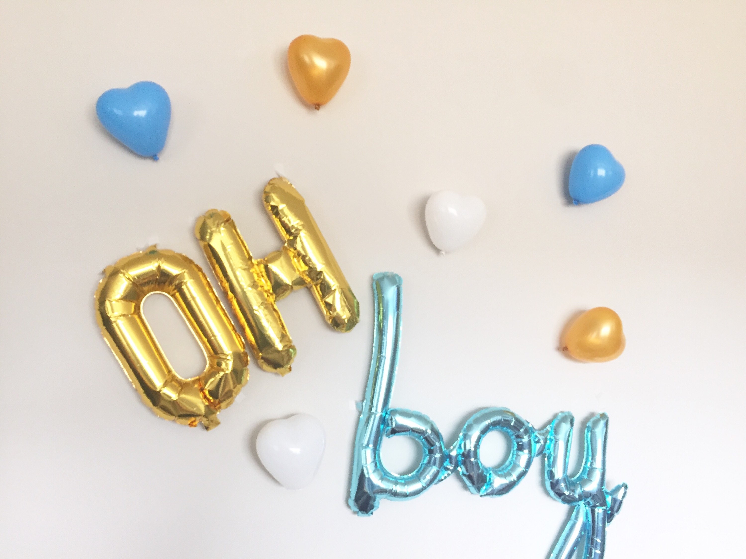 Oh Boy Balloon, Boy Oh Boy Baby Shower Decor, Boy Script Balloon, Blue ...