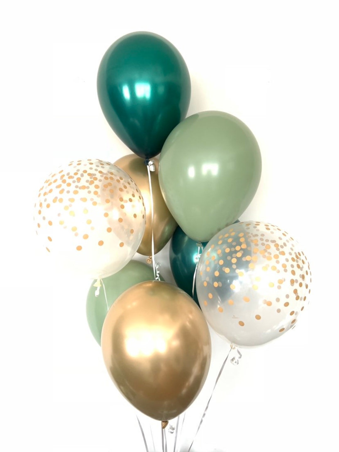 Green and Gold Balloons | Light Green Wedding Decor | Gold and Green ...