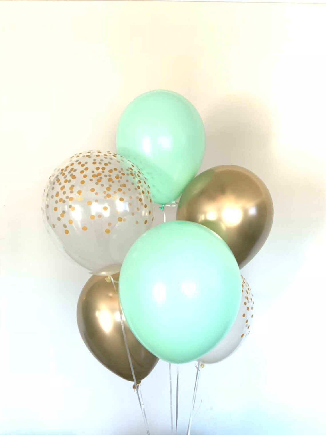 Mint and Gold Balloon | Gold and Mint Balloons | Mint and Gold Balloons ...