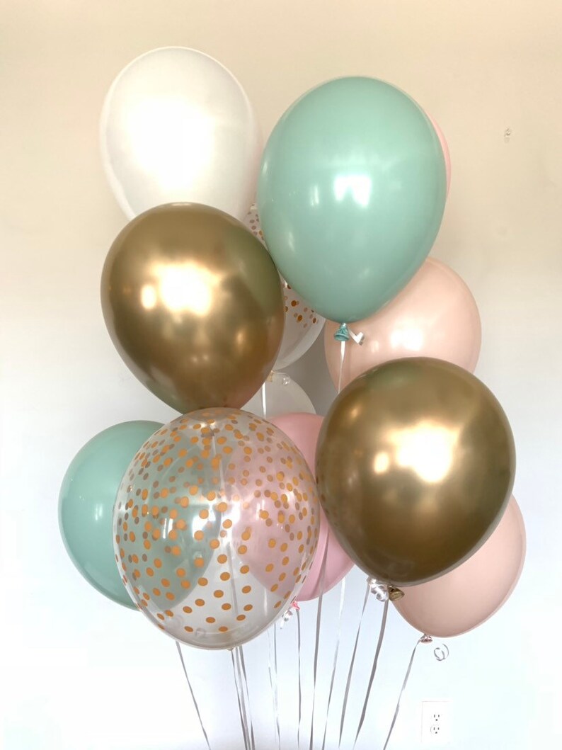 Mint and Cameo Balloons Mint and Blush Balloons Boho - Etsy