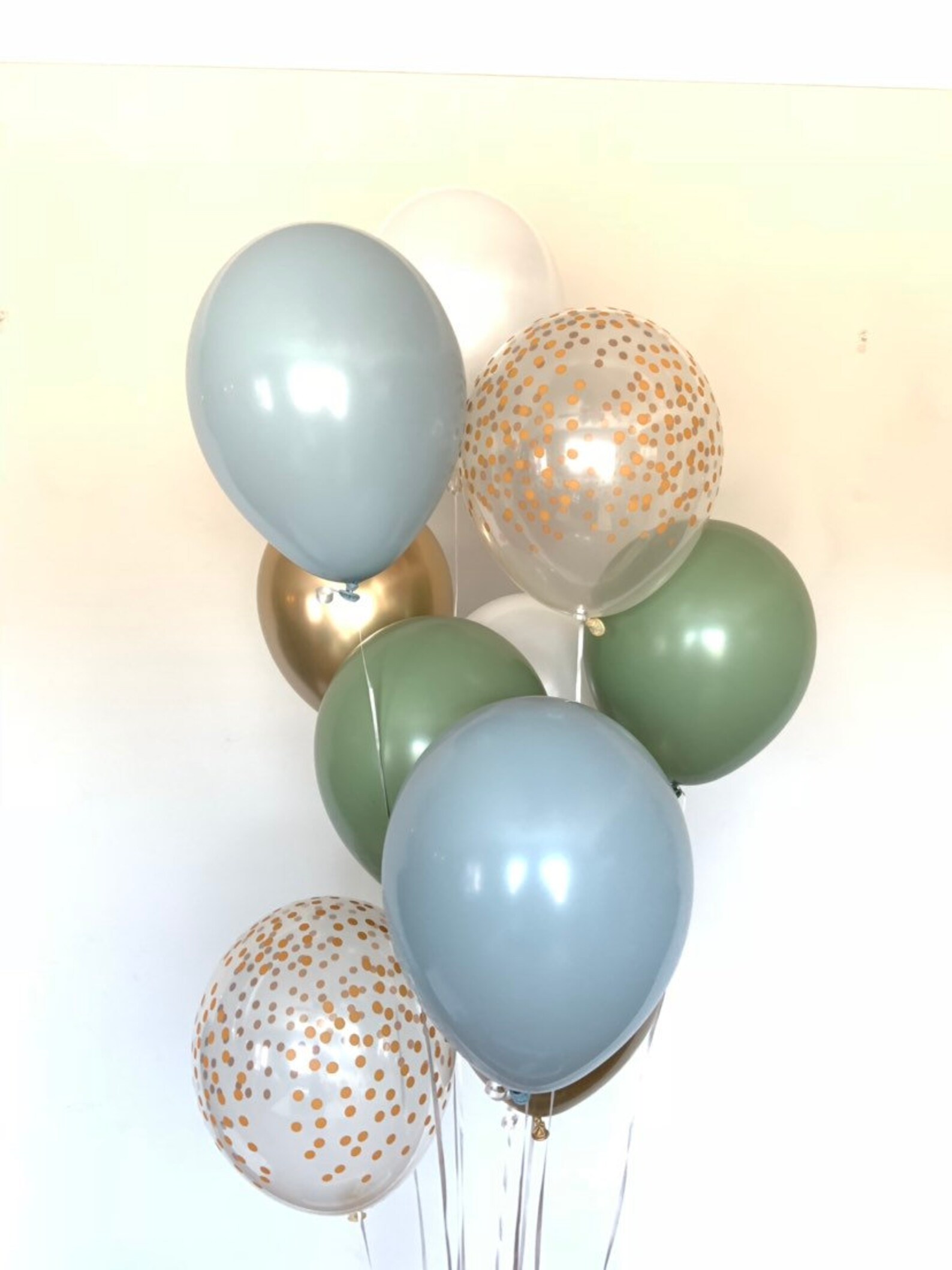 Fog Blue and Green Balloons Eucalyptus Balloons Beach - Etsy