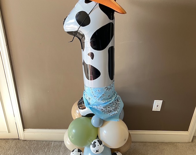 Cowboy Balloon Tower Kit | First Rodeo Balloons | Cowboy Birthday Party ...