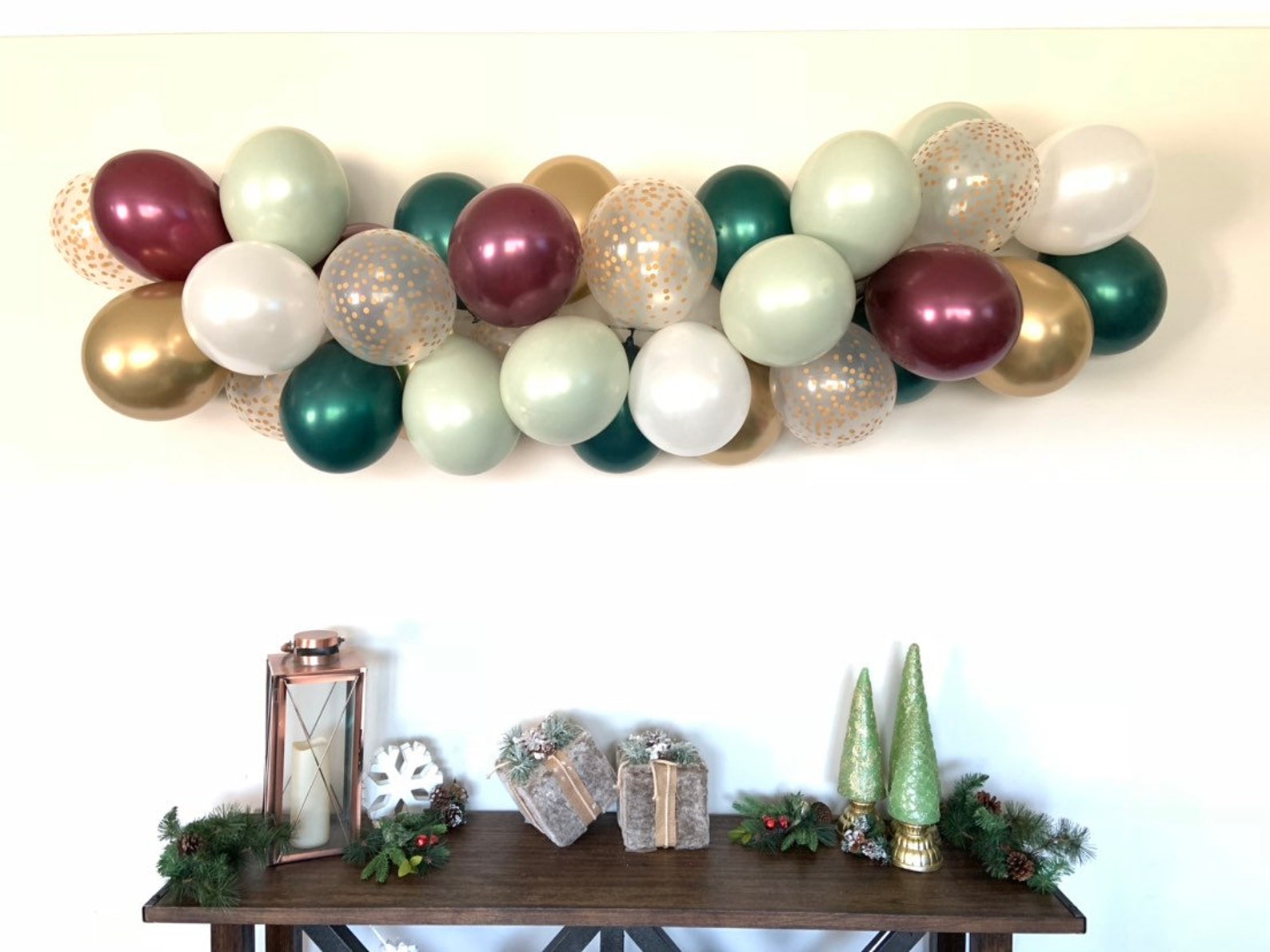 Sage Green and Burgundy Balloon Garland Cranberry and Sage | Etsy