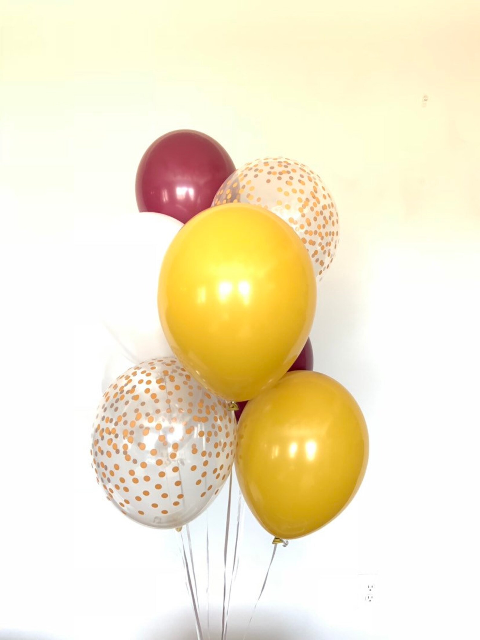 Mustard and Burgundy Balloons Honeybee Balloons Beach | Etsy