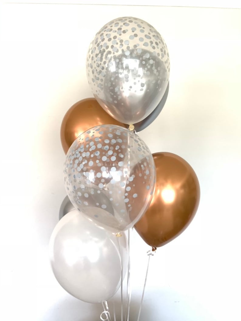 Copper Balloons Copper and White Balloons Copper Baby - Etsy