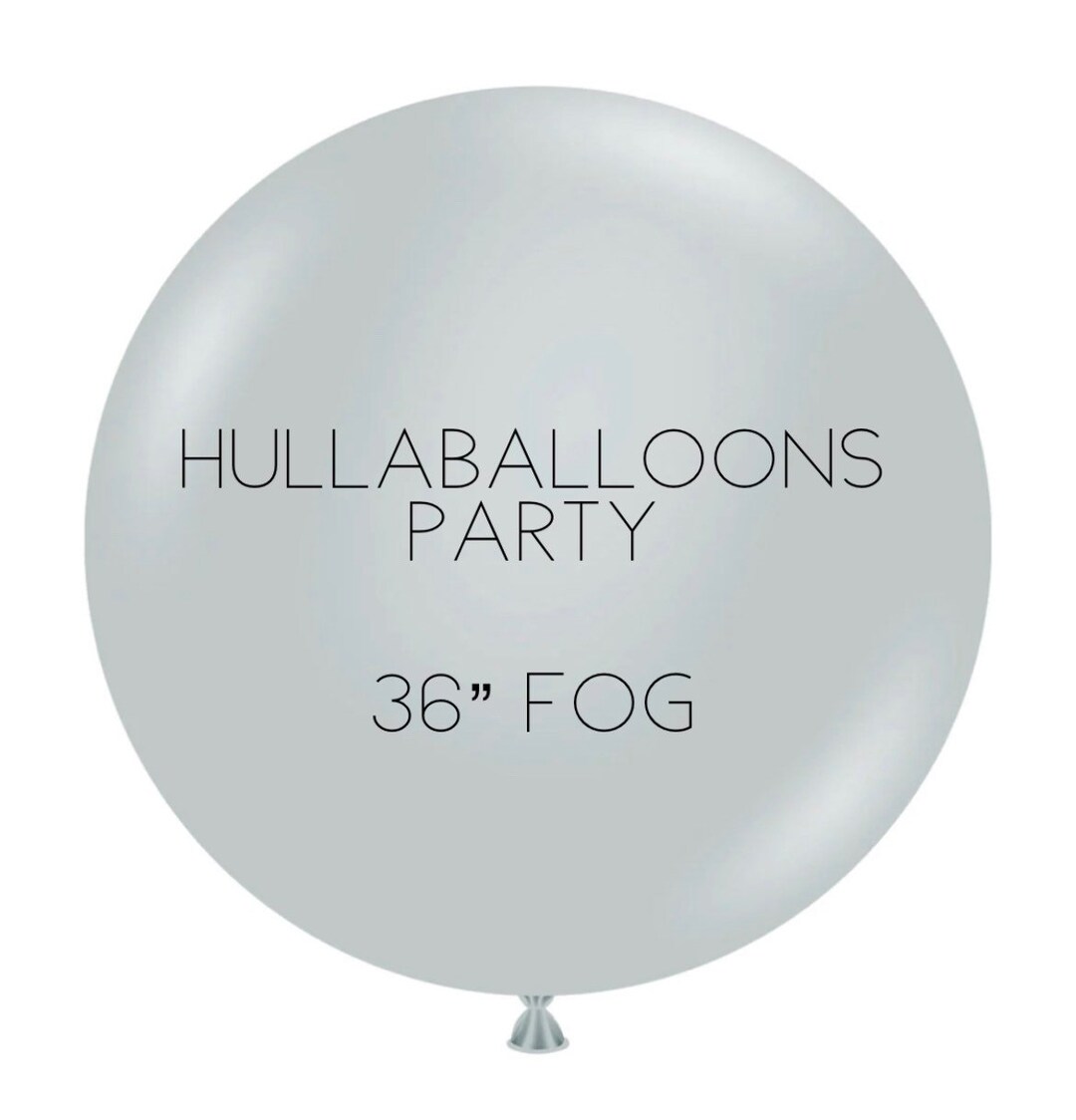 Jumbo 36” Fog Latex Balloons | Large Blue Gray Balloon | 36" Gray Blue ...