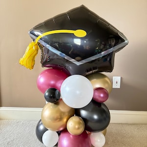 Graduation Balloon Tower Kit | Congrats Grad Balloon Tower | 2024 Grad ...