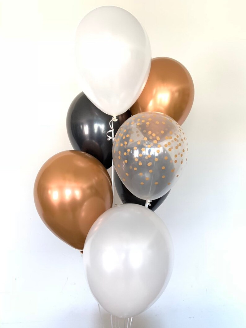 Black and Copper Balloons New Chrome Copper Balloons Black - Etsy