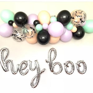 Hey Boo Balloons | Halloween Baby Shower Decor | Halloween Balloon ...