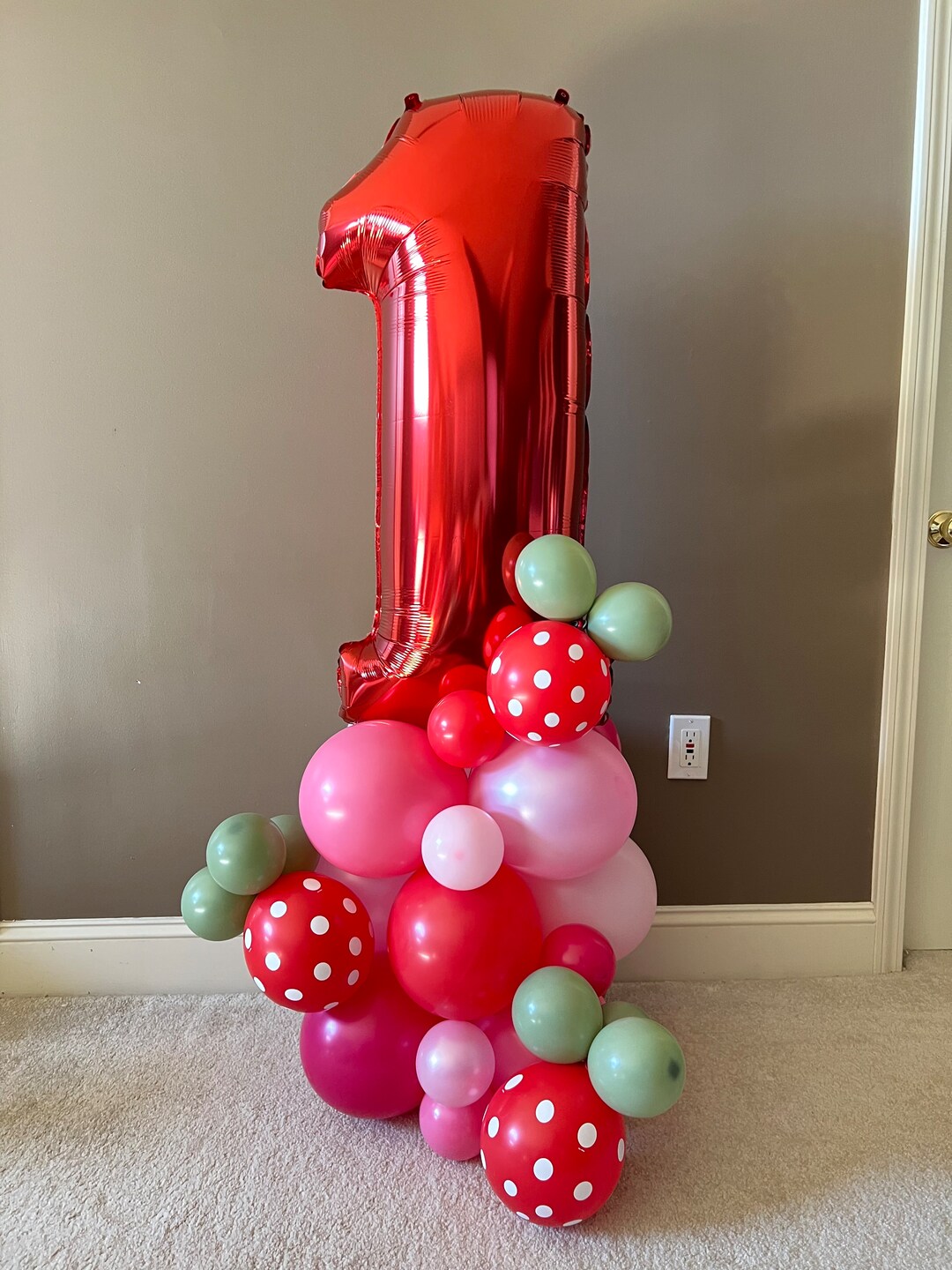 Strawberry Balloon Tower Kit | Berry First Balloons | Berry Sweet to Be ...