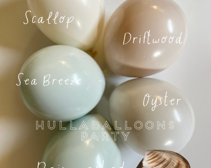 Coastal Cottage Layered Balloons | Beach First Birthday | Beach Baby ...