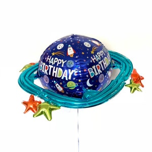 Happy Birthday Balloon Galaxy Birthday Balloons Astronaut Birthday ...