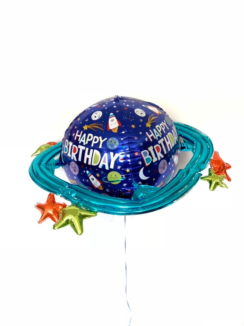 Happy Birthday Balloon Galaxy Birthday Balloons Astronaut - Etsy