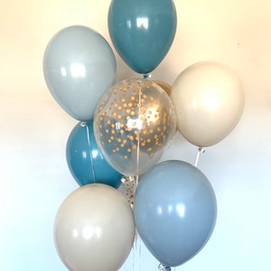 Steel and Fog Balloons | Blue and Gold Balloons | Something Blue | Gold ...