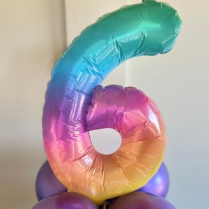 Sixth Birthday Balloon Centerpiece | 6th Birthday Balloons | Sixth ...