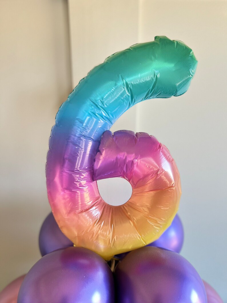 Sixth Birthday Balloon Centerpiece | 6th Birthday Balloons | Sixth ...