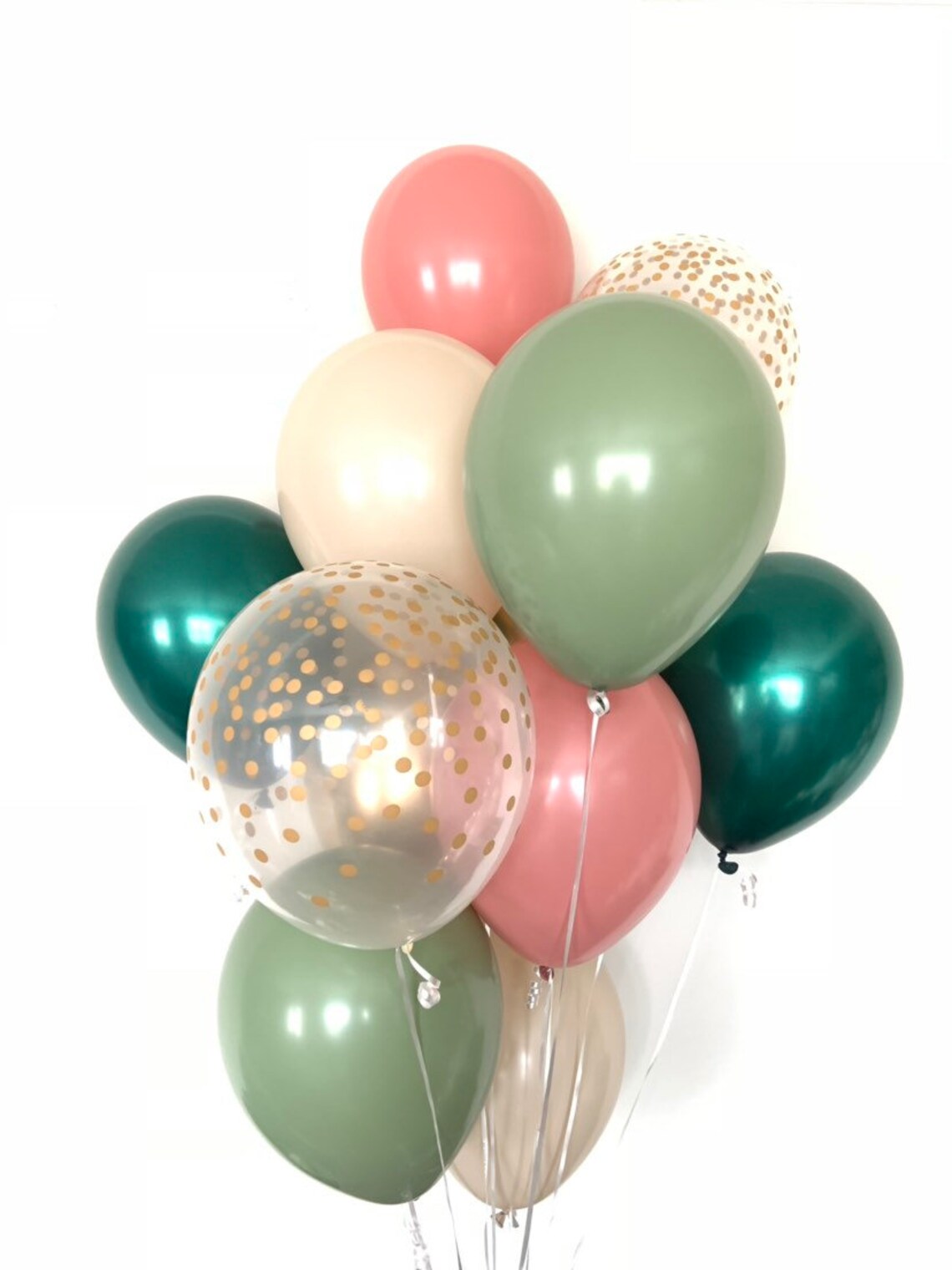 Green and Rose Balloons | Light Green Wedding Decor | Green and Blush ...