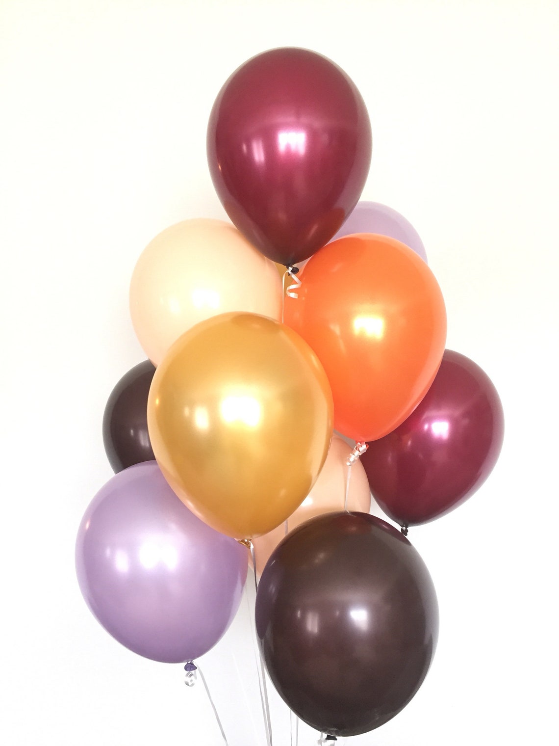 Blush and Burgundy Balloons Fall Balloons Brown and - Etsy