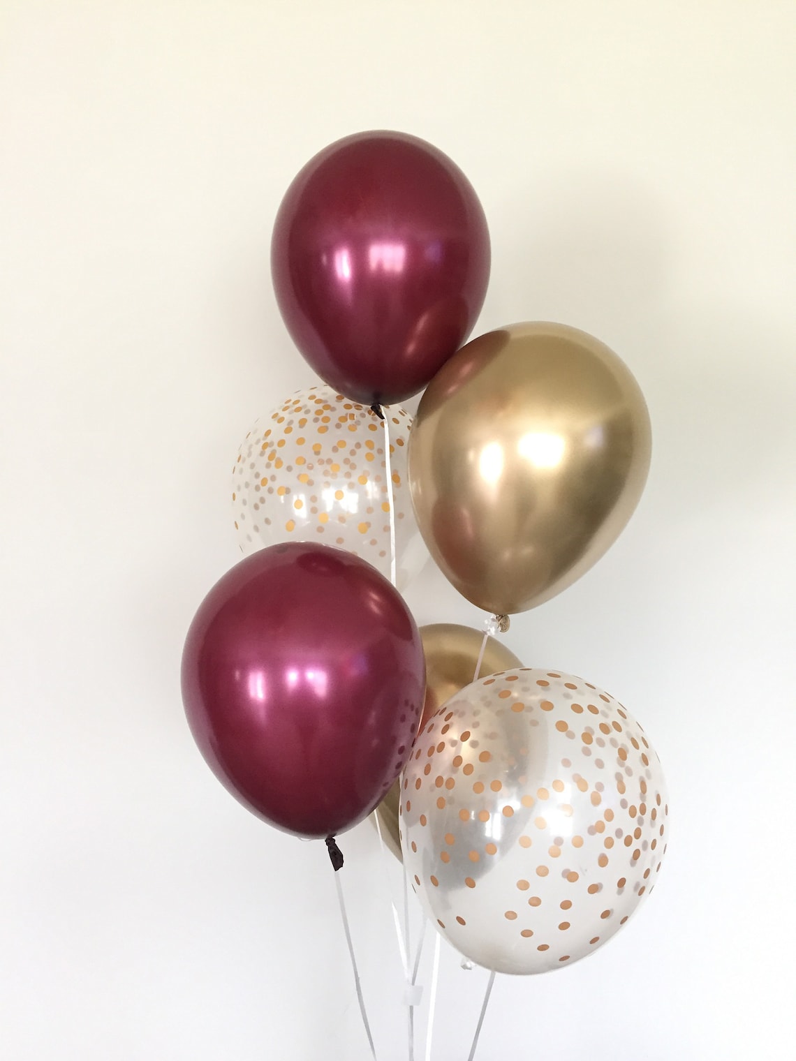Burgundy and Gold Balloons Burgundy Wedding Decor Burgundy - Etsy